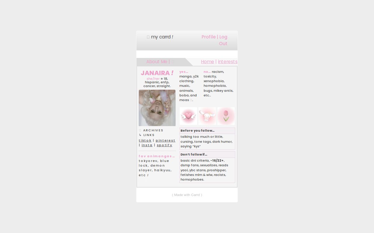 janaira’s card